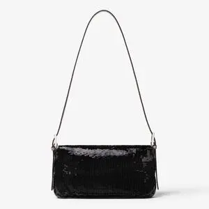Fendi Baguette® 26424 Black Organza And Sequin Bag